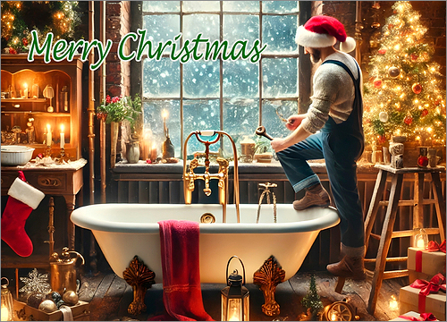 Plumbing Christmas Cards | Plumbing Holiday Cards