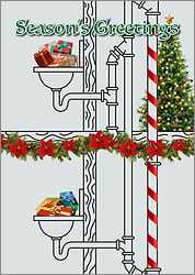 Personalized Plumber Tree Christmas Card | Ziti Cards