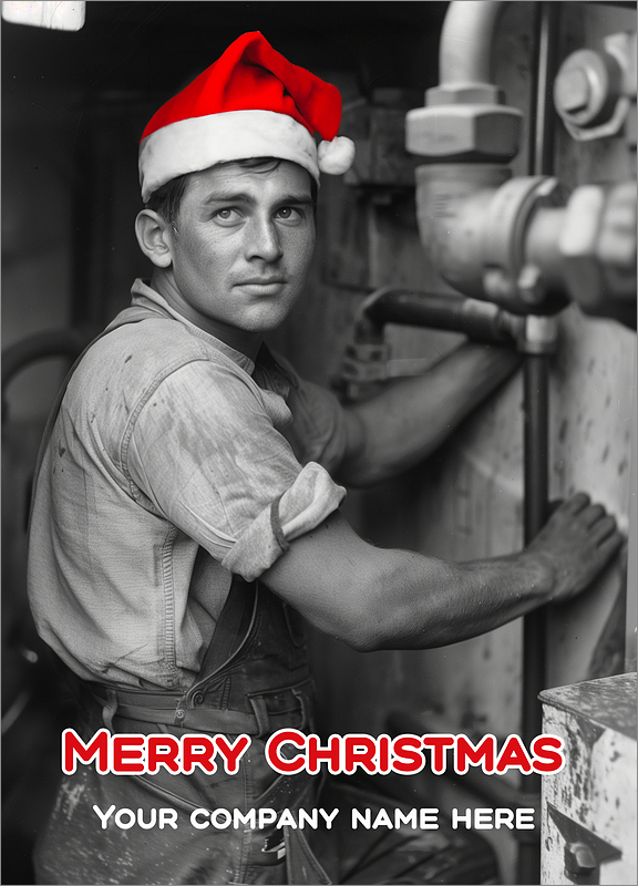 Plumbing Joy Card (Glossy White) | Ziti Cards