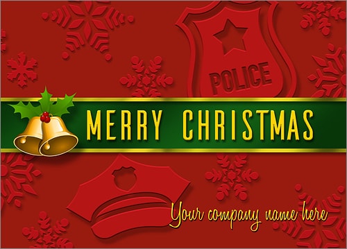 Giftwrap Police Greeting Cards Personalized For Your Business