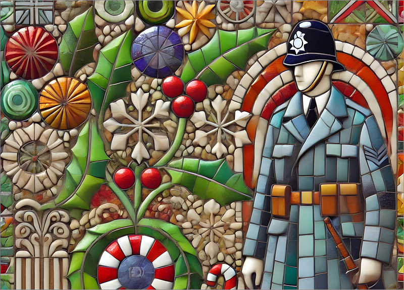 Police Christmas Card Classical (Glossy White) | Ziti Cards