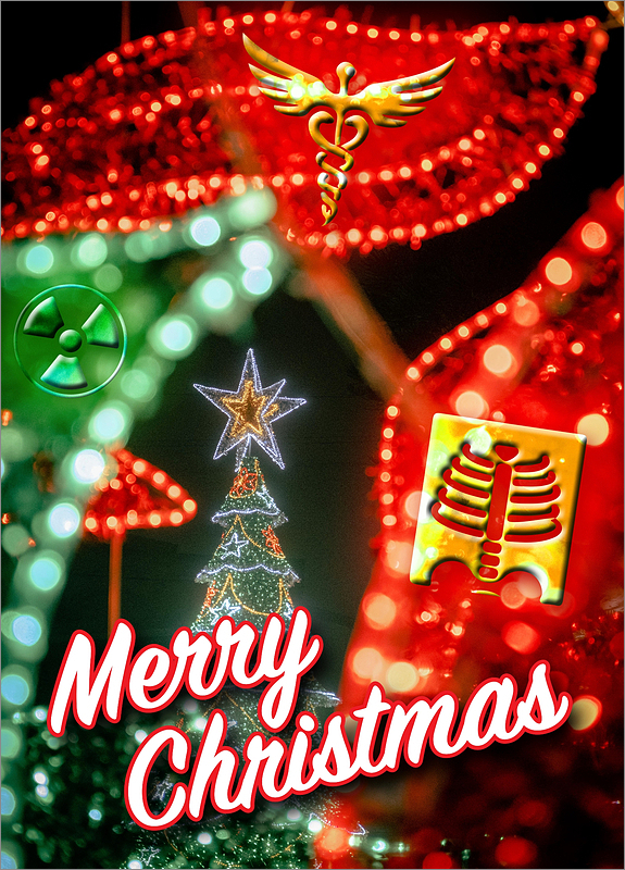 Radiology Christmas Card Mirthful (Glossy White) | Ziti Cards