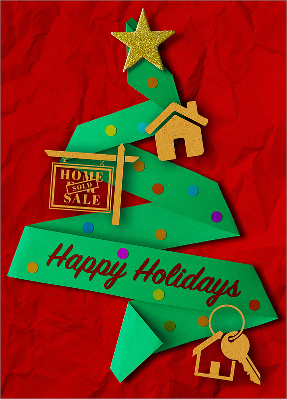 Real Estate Green Tree Card (Glossy White) | Ziti Cards