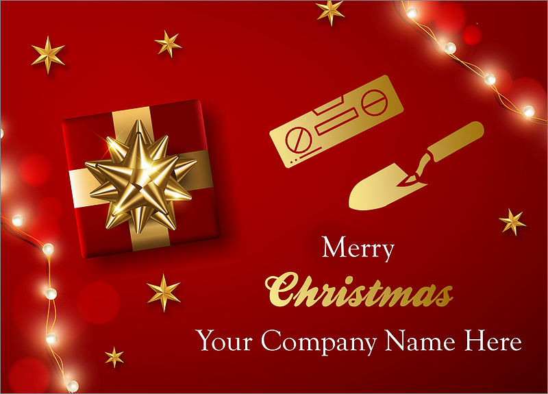 Bricklayer Christmas Card Artistic (Glossy White) | Ziti Cards