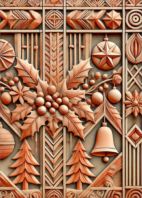 Get Elegant Relief Christmas Card | Ziti Cards