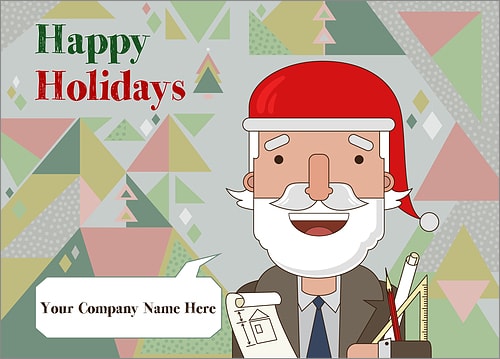 Custom Drafting Tools Christmas Cards | Ziti Cards