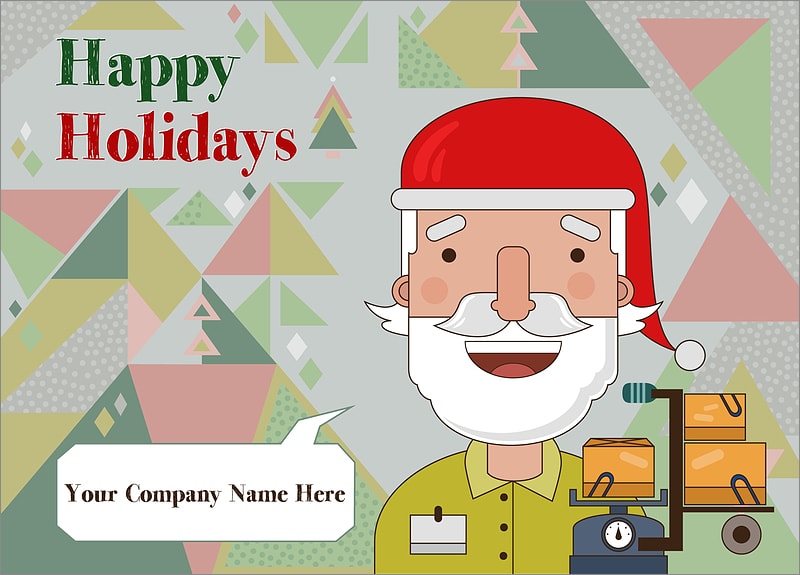 Santa Delivery Christmas Card (Glossy White) | Ziti Cards