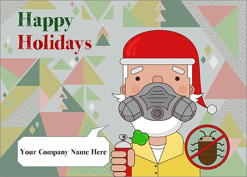 Pest Tree Christmas Cards Customized For Your Business