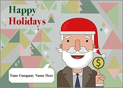 Financial Snow Christmas Cards Personalized For Your Business