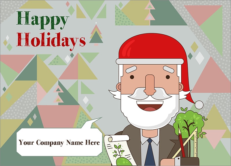 Draftsman Christmas Card Sleek (Glossy White) | Ziti Cards