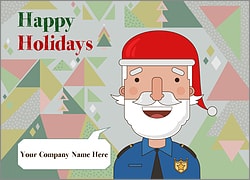 Personalized Police Greeting Cards - Christmas | Ziti Cards