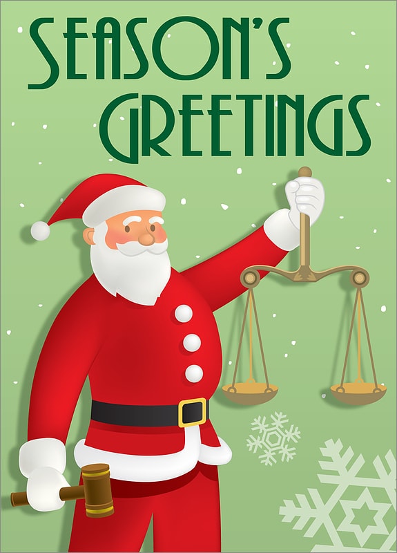 Santa Scales Of Justice (glossy) | Ziti Cards