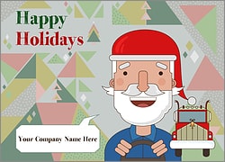 Trucking Ornaments Holiday Cards Personalized For Your Business