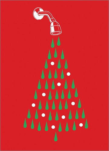 Personalized Plumber Tree Christmas Card | Ziti Cards