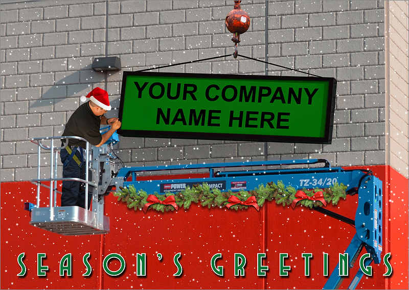 Sign Installation Holiday Cards | Ziti Cards