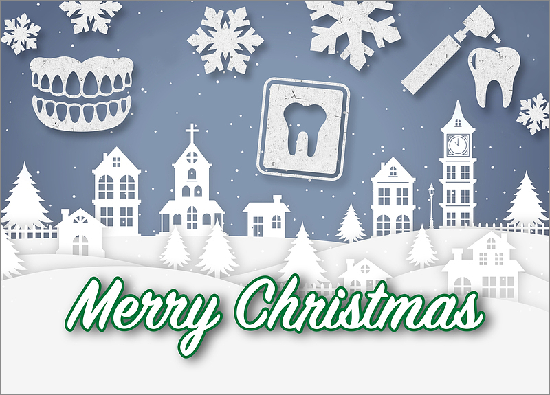 Snowy Dental Card (Glossy White) | Ziti Cards