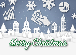 Financial Christmas Tree Cards Customized For Your Business