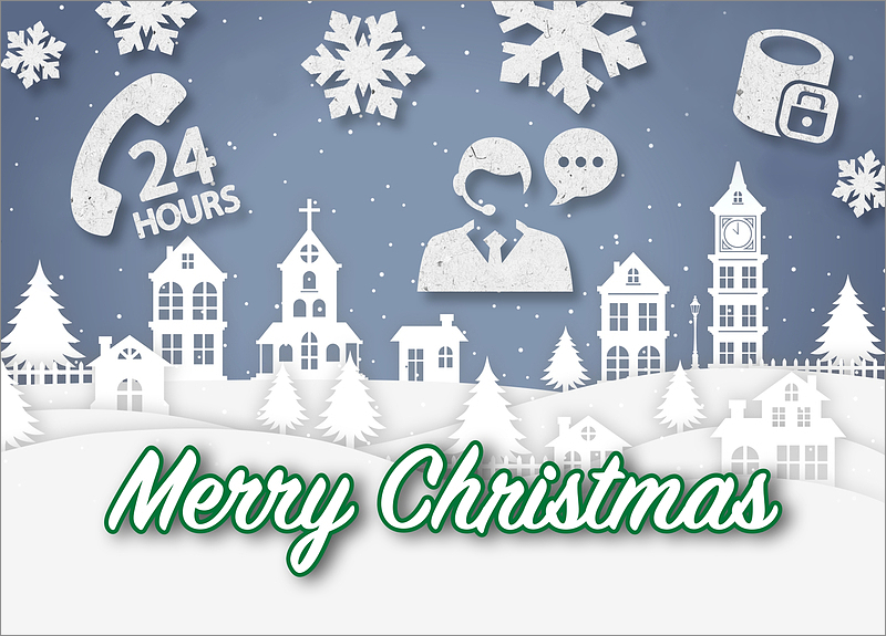 IT Christmas Card Futuristic (Glossy White) | Ziti Cards