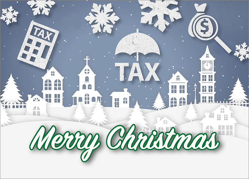 Snowy Tax Card (Glossy White) | Ziti Cards