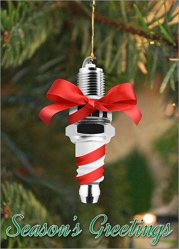 Mechanic Ornaments Christmas Cards Customized For Your Business