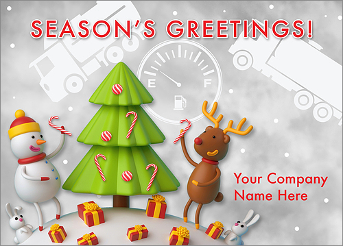 Custom Tanker Truck Tools Holiday Cards | Ziti Cards