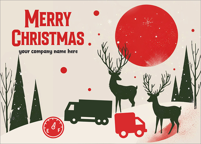 Tanker Truck Joy Card (Glossy White) | Ziti Cards