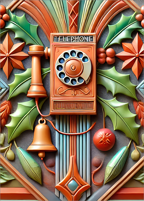 Telephone Installer Christmas Card Lively (Glossy White) | Ziti Cards