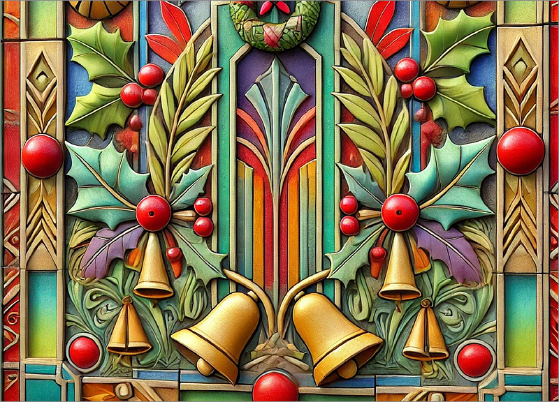 Terra Cotta Christmas Card Elegant (Glossy White) | Ziti Cards