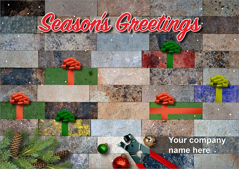 Tile Gifts Christmas Card (Glossy White) | Ziti Cards