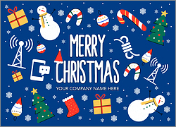 Tower Tech Christmas Cards Personalized For Your BUsiness