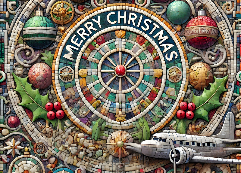 Travel Christmas Card Fantastic (Glossy White) | Ziti Cards