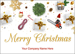 Custom Red Tree Service Christmas Cards | Ziti Cards