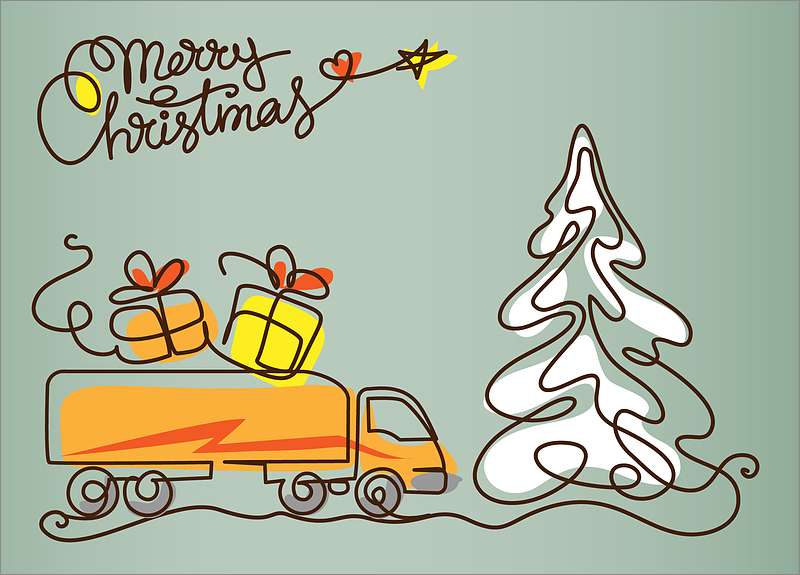 Personalized Trucker Christmas Cards | Ziti Cards