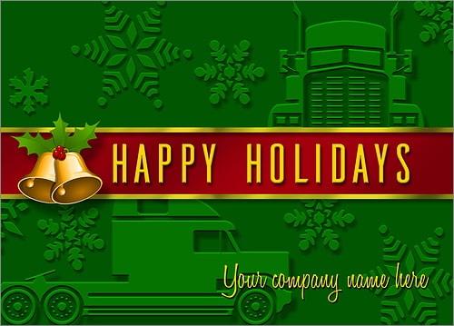 Trucking Christmas Cards Personalized For Your Business