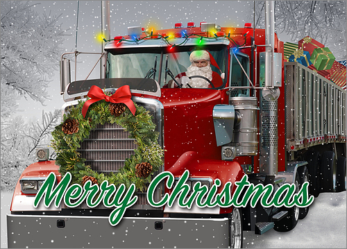 Custom Trucking Christmas Cards | Ziti Cards