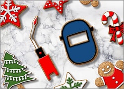 Welder Card Red Christmas Cards Customized For Your Business