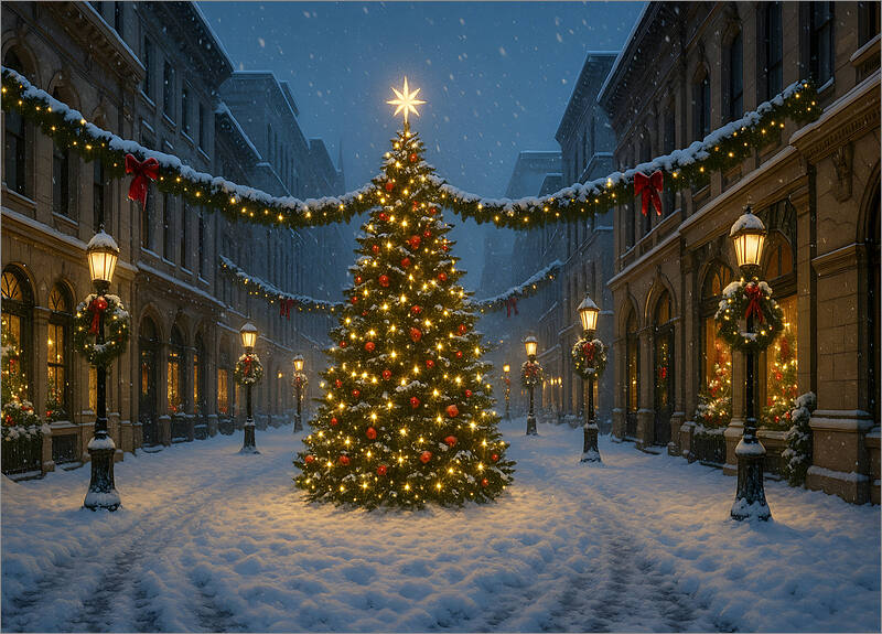 Architecture Christmas Card Tree (Glossy White) | Ziti Cards